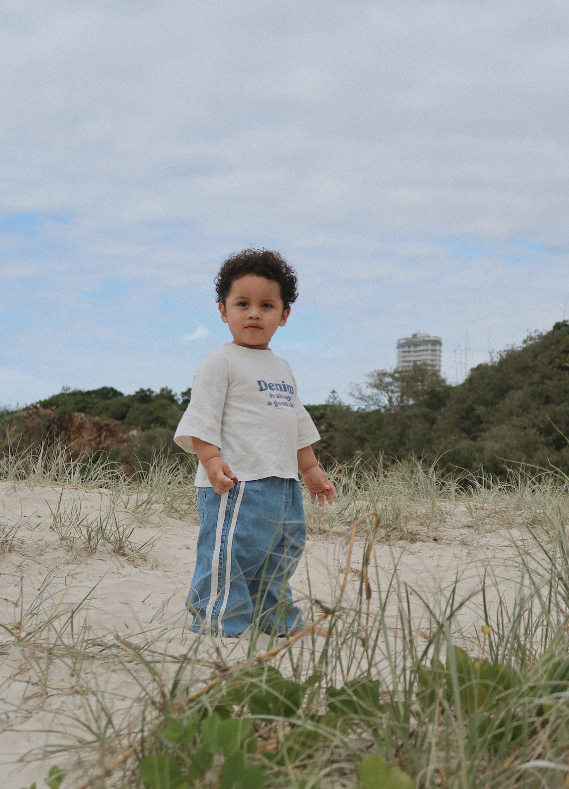 Tricky Track Pant - Side Stripe Blue- FINAL SIZES – Twin Collective Kids