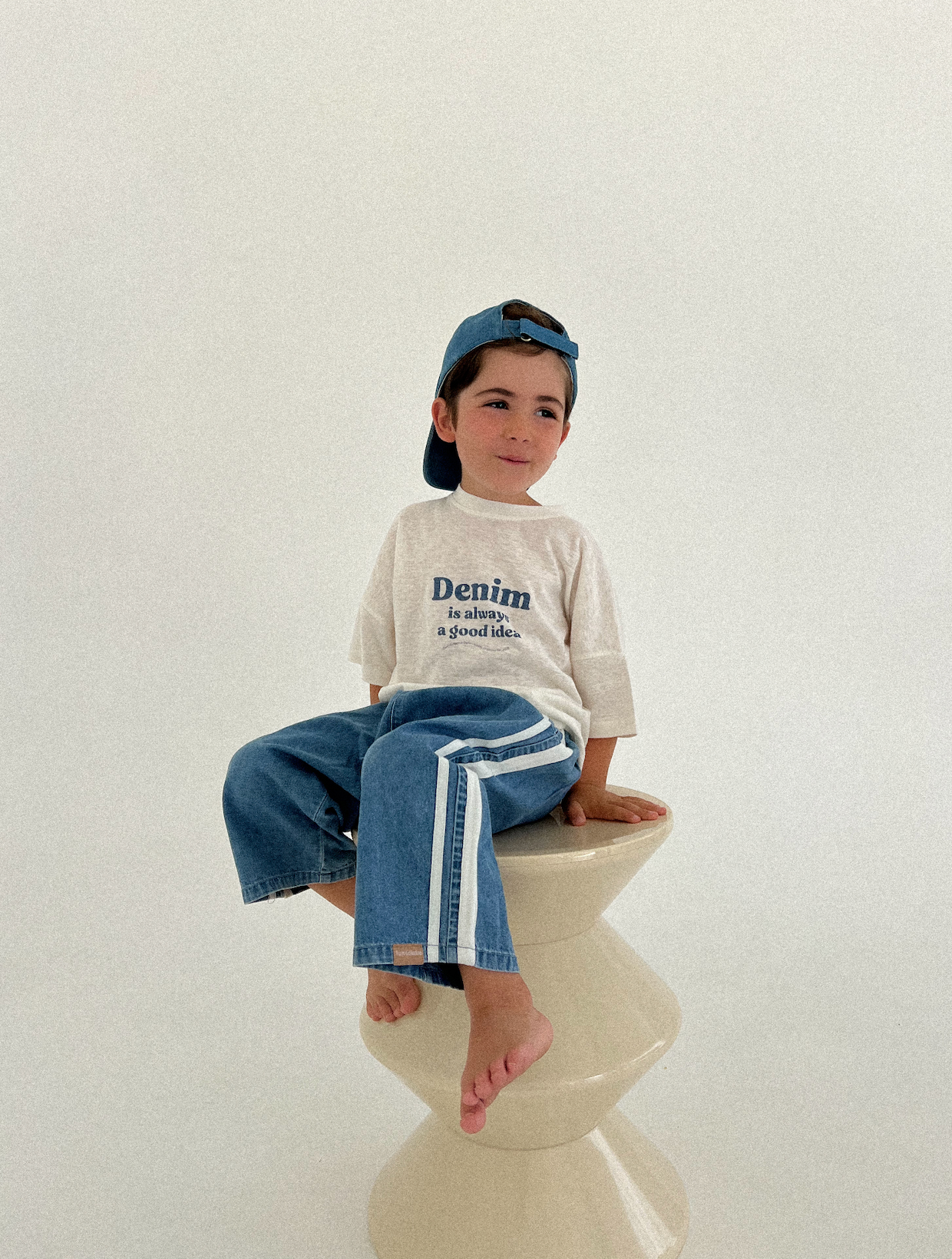 Tricky Track Pant - Side Stripe Blue- FINAL SIZES – Twin Collective Kids