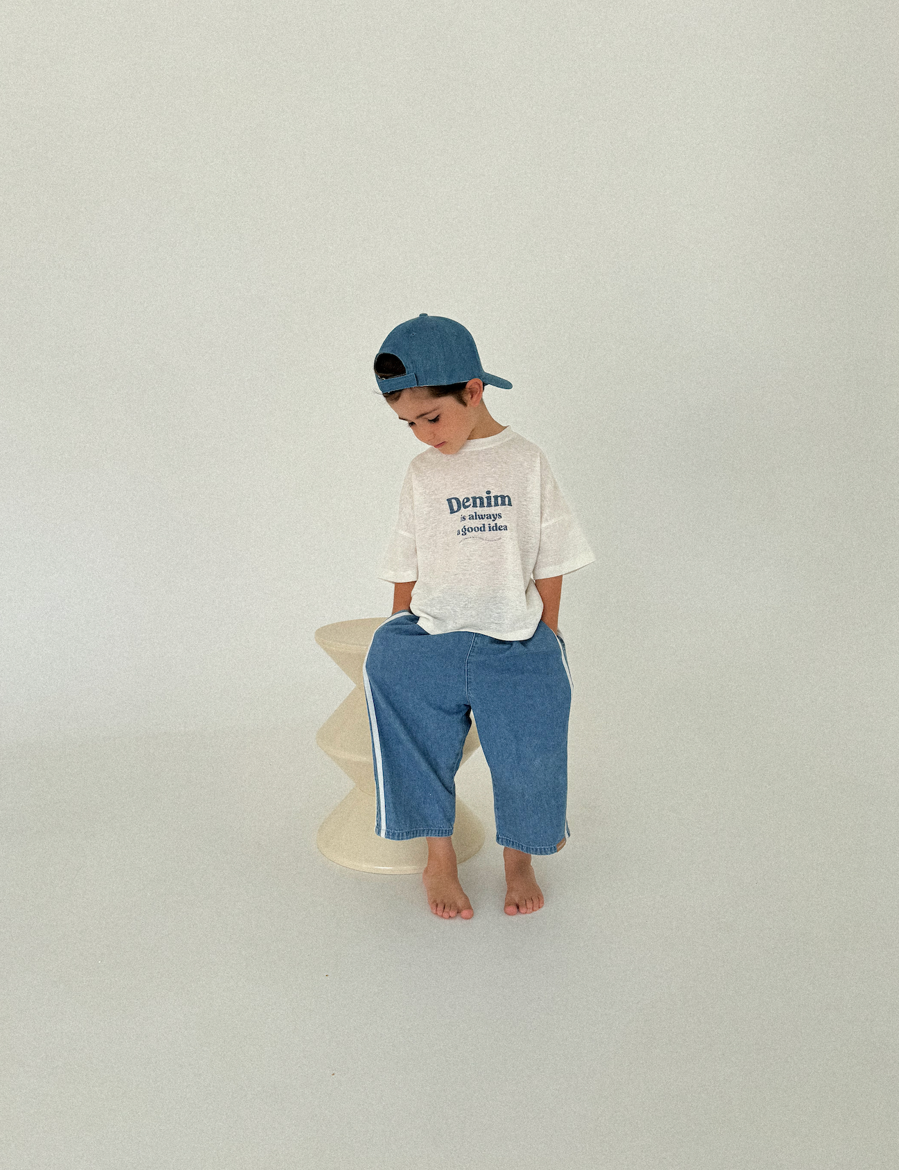 Tricky Track Pant - Side Stripe Blue- FINAL SIZES – Twin Collective Kids