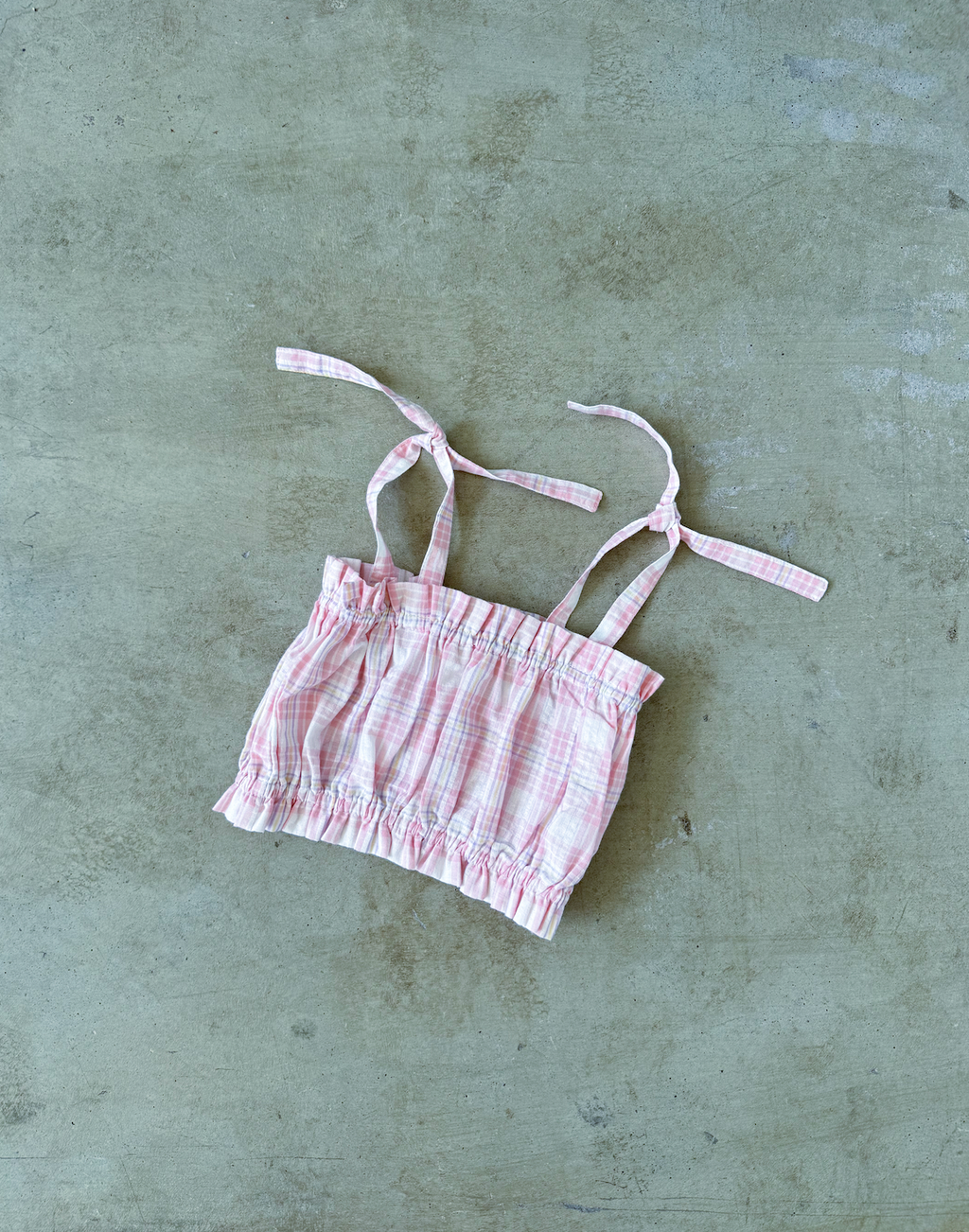 Bandeau Top - PINK CHECK-final sale no returns – Twin Collective Kids
